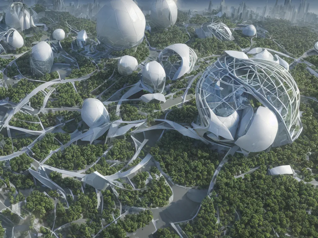 a beautiful view of an eco - friendly arcology, | Stable Diffusion ...