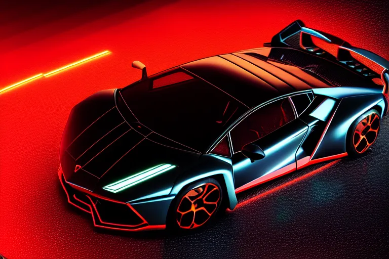 closeup!! isometric macro photo of concept lamborghini | Stable ...