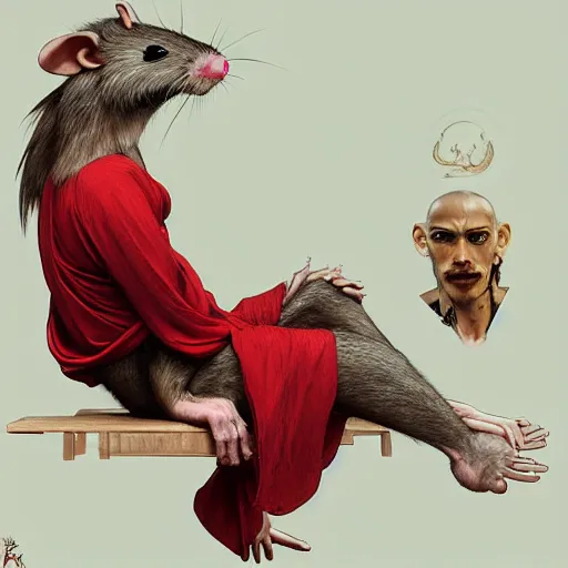 portrait of a rat with a humanoid face, male, | Stable Diffusion | OpenArt