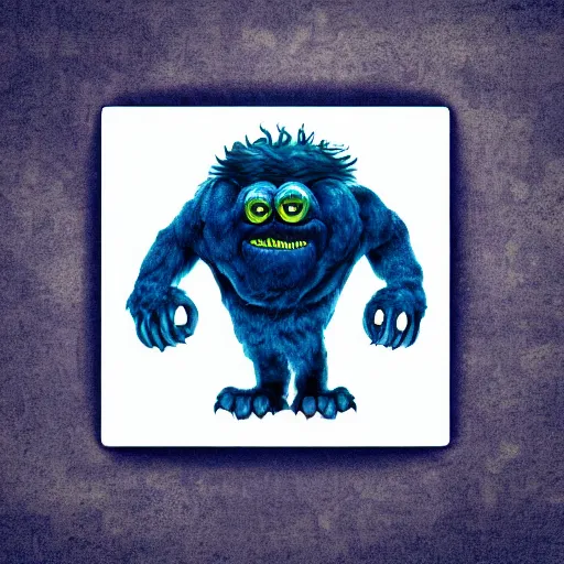 monster art, dark blue background, profile picture, | Stable Diffusion ...