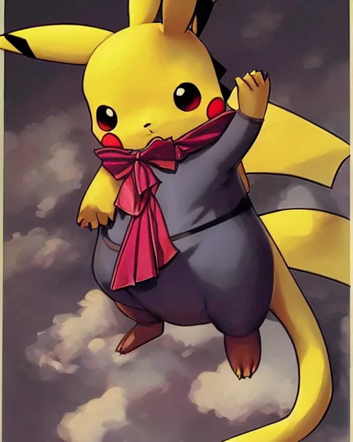 a beautiful Pikachu by J. C. Leyendecker and Ross Tran | Stable ...