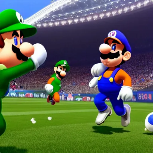 screenshot of luigi super bros in fifa 2 1, ea sport, | Stable ...