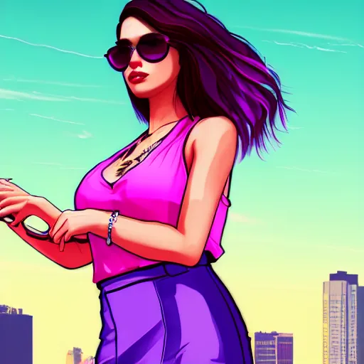 a stunning GTA V loading screen with a beautiful woman | Stable ...