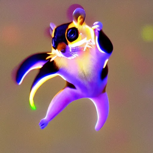 neon fluorescent, iridescent cute southern flying | Stable Diffusion ...
