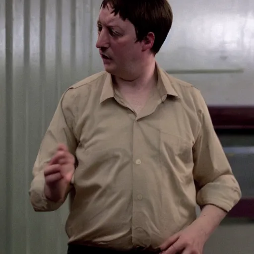 Sweaty David Mitchell as Peep Shows Mark Corrigan in | Stable Diffusion | OpenArt