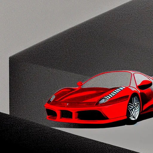 chiaroscuro ferrari, digital art, 3 d illustration | Stable Diffusion