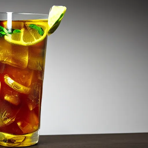 ice - t, tall iced tea glass, by alfons mucha, golden | Stable ...