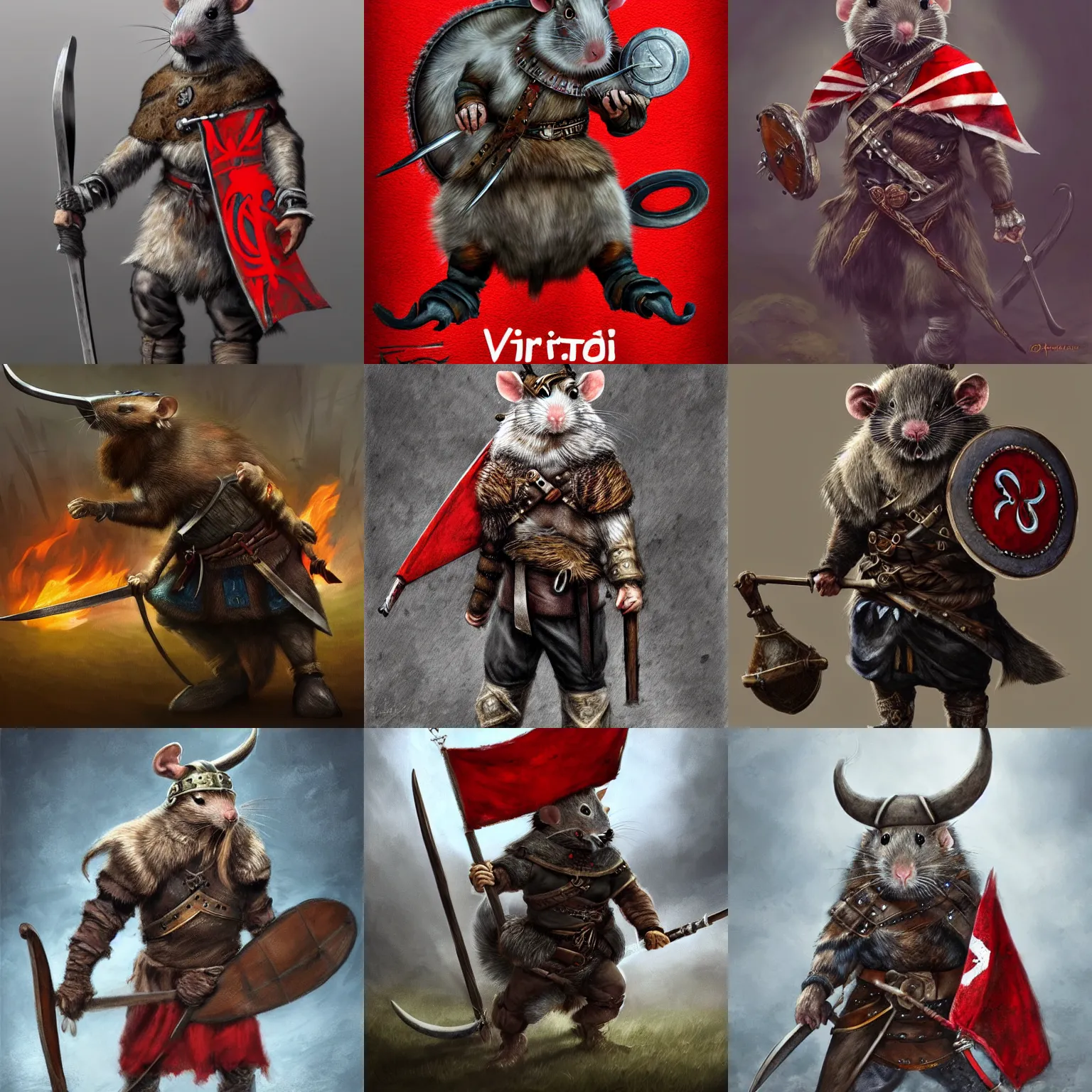 Orc in red plate armor uses an axe to break down the | Stable Diffusion ...