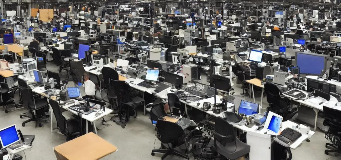 cyber wizard in a workshop full of computers and | Stable Diffusion ...