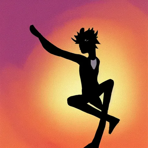digital art of dancing ninja sunset in the style of | Stable Diffusion ...
