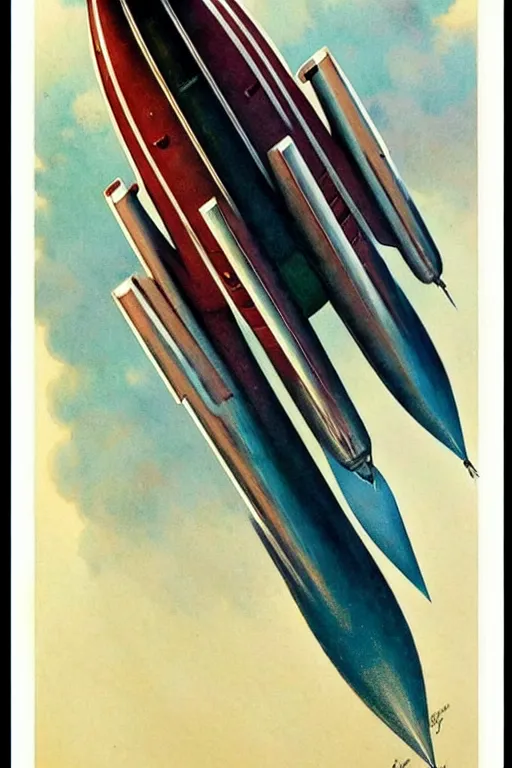 1 9 5 0 s retro future art deco rocket | Stable Diffusion | OpenArt