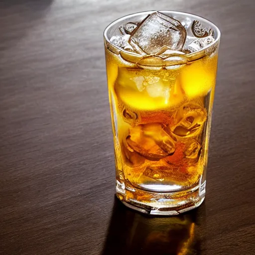 ice - t, iced tea glass with ice, golden hour, | Stable Diffusion | OpenArt