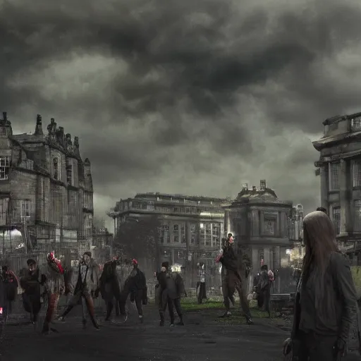 edinburgh zombie apocalypse, hd, 4 k, high detail, | Stable Diffusion ...