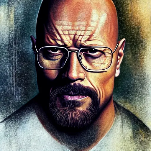 portrait of Dwayne Johnson as Heisenberg, elegant, | Stable Diffusion ...