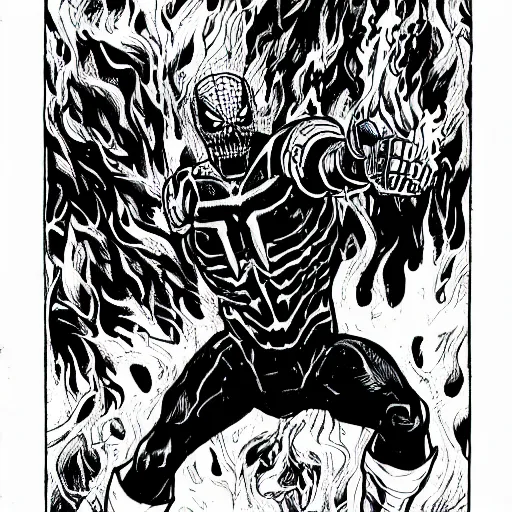 Black skeletons burning in white fire, hand drawn | Stable Diffusion ...