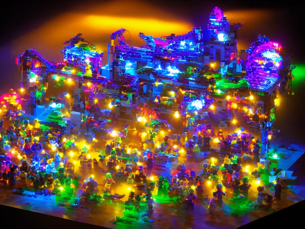 trance festival lego set, dramatic lighting | Stable Diffusion