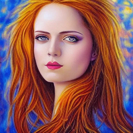 portrait painting of a woman, artwork by otto lohmuller | Stable Diffusion