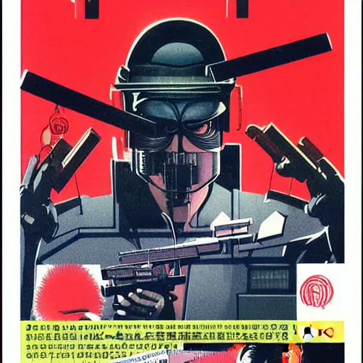 1979 OMNI Magazine Cover of Neo-Tokyo bank robbery, | Stable Diffusion ...