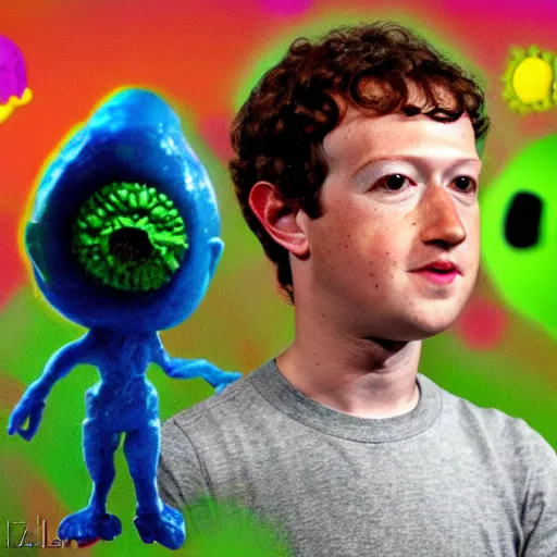 small child alien mark Zuckerberg on an alien planet | Stable Diffusion ...