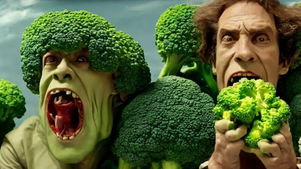 giant monster made of broccoli and sharp teeth eating | Stable ...