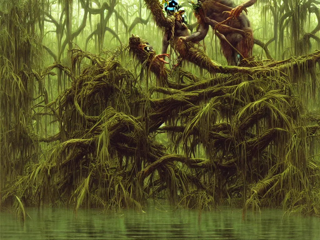 Swamp Monster of the Florida Everglades, by George | Stable Diffusion