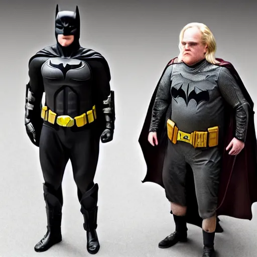 philip seymour hoffman as batman and jared leto as | Stable Diffusion ...