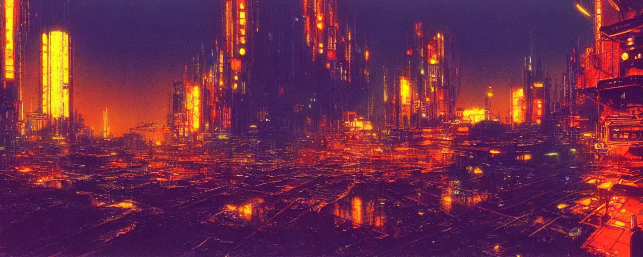 Awe Inspiring Bruce Pennington Cyberpunk Landscape Stable Diffusion