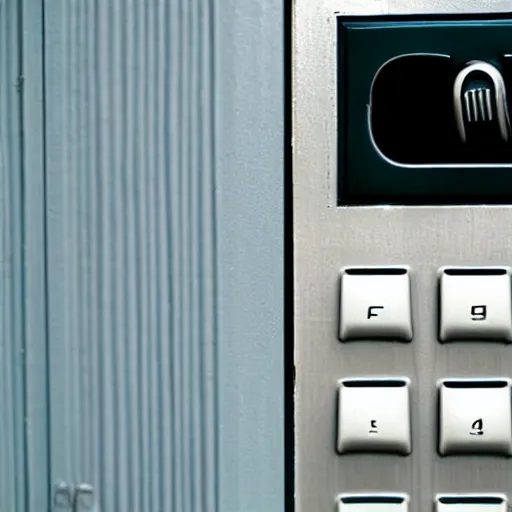 retro futuristic keypad on door | Stable Diffusion | OpenArt