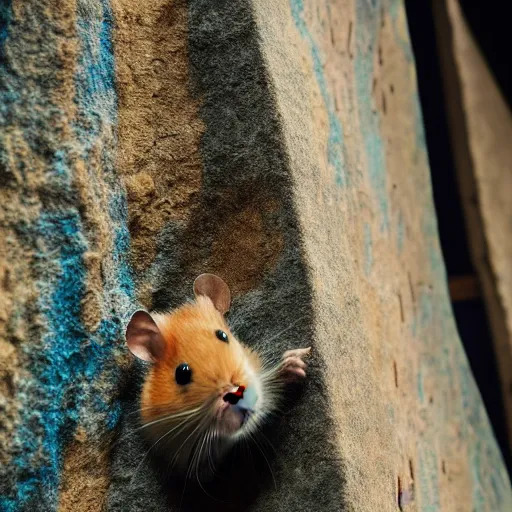 photograph of a hamster rock climbing, focused, sharp | Stable ...
