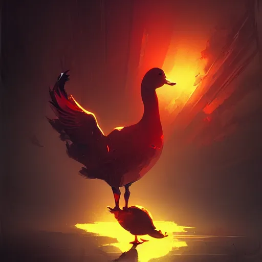demonic duck of doom, concept art, stylized, dynamic | Stable Diffusion ...