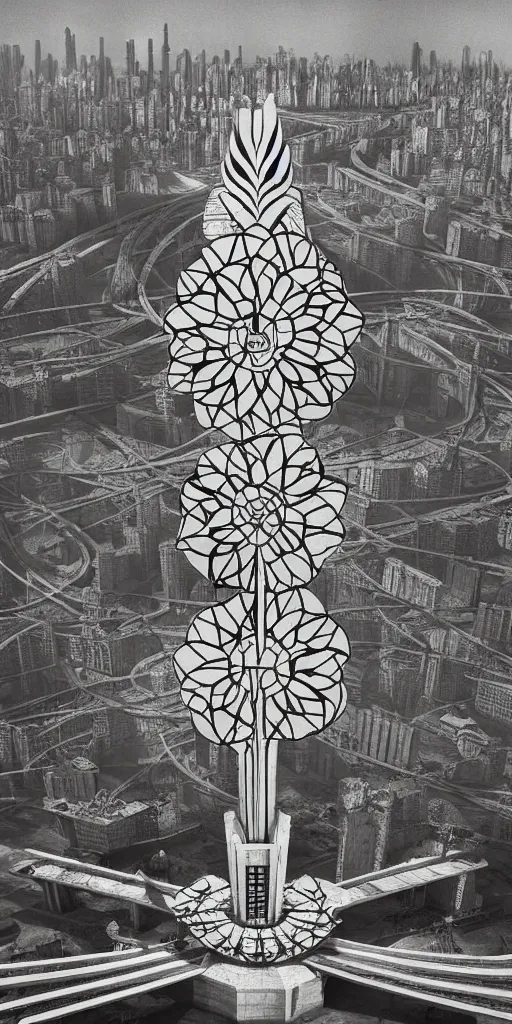 colossal Beelzebub flower in the middle of post soviet | Stable Diffusion | OpenArt