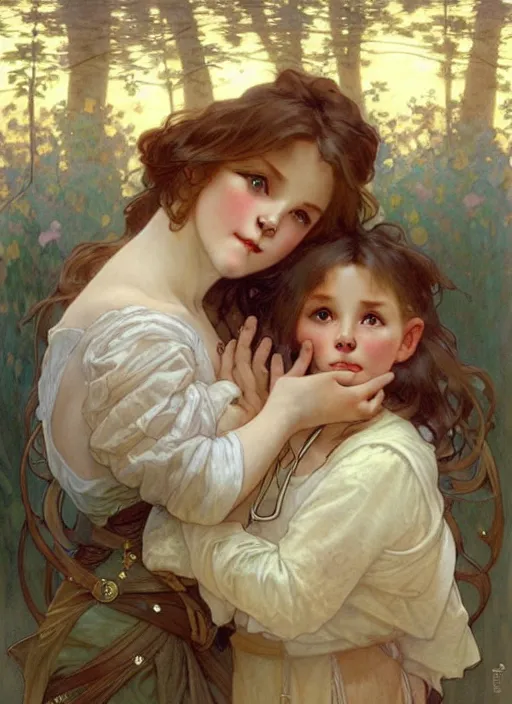 a cute little girl with a round cherubic face, blue | Stable Diffusion ...