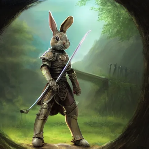 bunny with helmet and sword, fantasy art, matte | Stable Diffusion ...
