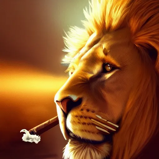 a lion smoking a cigar, dramatic lighting, cinematic, | Stable ...