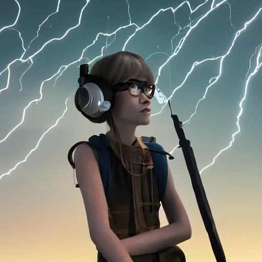 rpg character concept art, modular synth musician | Stable Diffusion