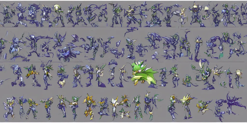 vfx spritesheet!!!!!, phantasy star batle, pokemon | Stable Diffusion ...