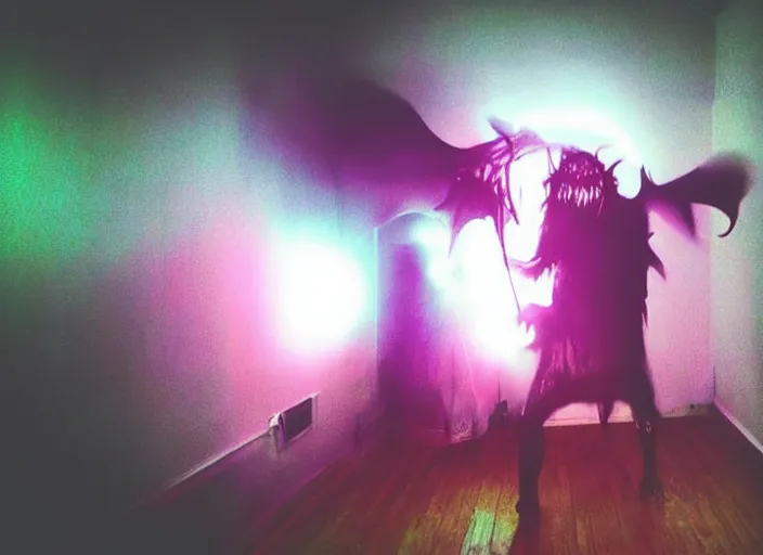 horror demon evil transparent spirit attacks in living | Stable Diffusion