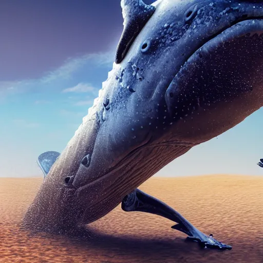 a frog riding a whale in the desert, photorealistic, | Stable Diffusion