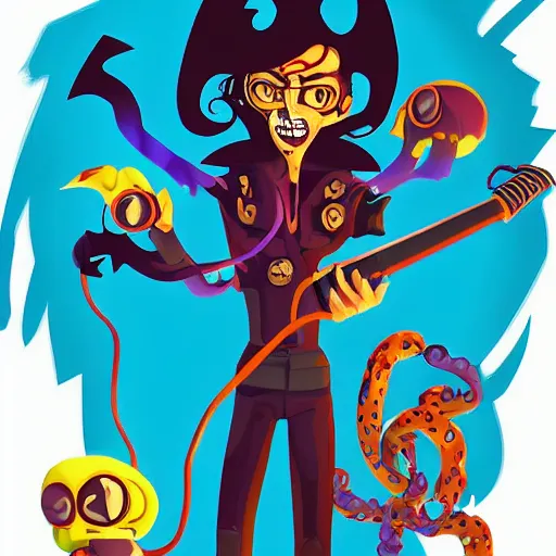 CGI psychic punk rocker electrifying rockstar with a | Stable Diffusion ...