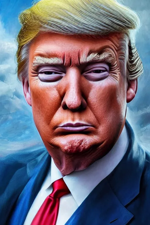 hyperrealistic painting of Donald Trump as Captain | Stable Diffusion ...