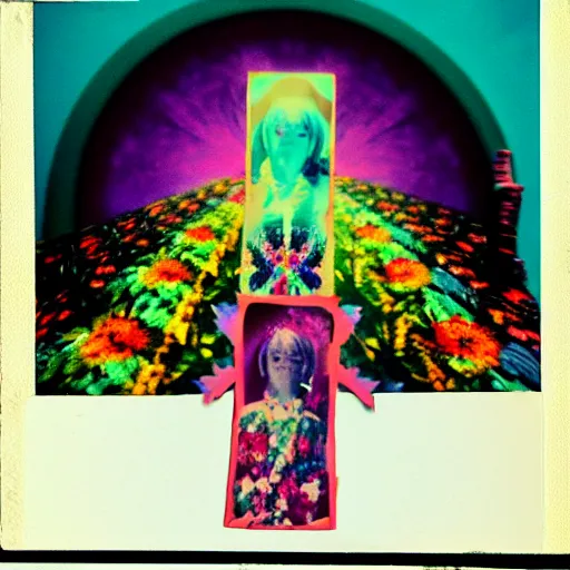 Wizard Cloak orb Portal, Flower Power, 70s polaroid, | Stable Diffusion ...