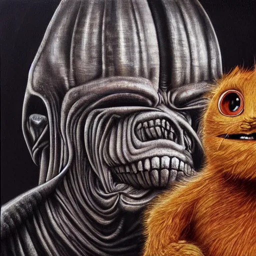 a hyper-realistic H.R. Giger painting of Garfield, | Stable Diffusion ...