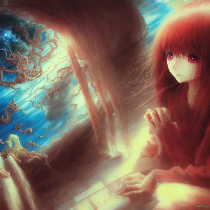 Close up Mamimi Samejima Iwakura Lain, LSD Dream | Stable Diffusion ...