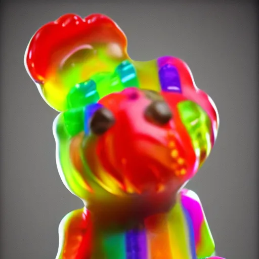 gummy bear j - lo, transparent, gelatin, portrait | Stable Diffusion ...