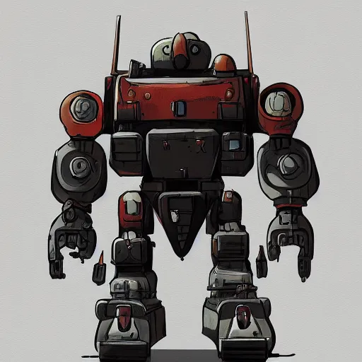 concept art of an heavy fat warmech, soviet walking | Stable Diffusion ...