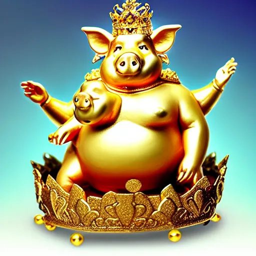 Piggy deity, fat figure, Cute, adorable, elegant, | Stable Diffusion ...