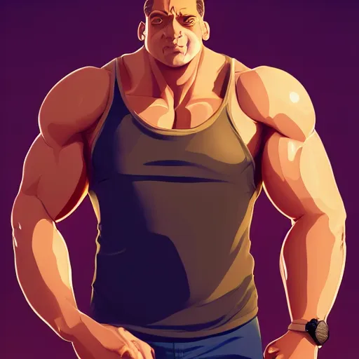 portrait of the immensely towering bodybuilder Neil | Stable Diffusion ...