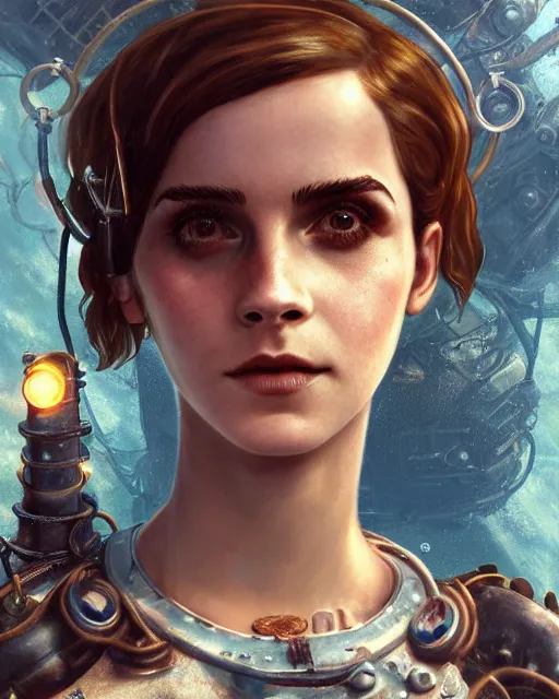 underwater bioshock steampunk biopunk portrait of emma | Stable ...
