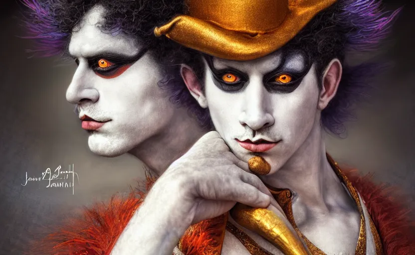 award winning portrait of a attractive male pierrot, | Stable Diffusion ...