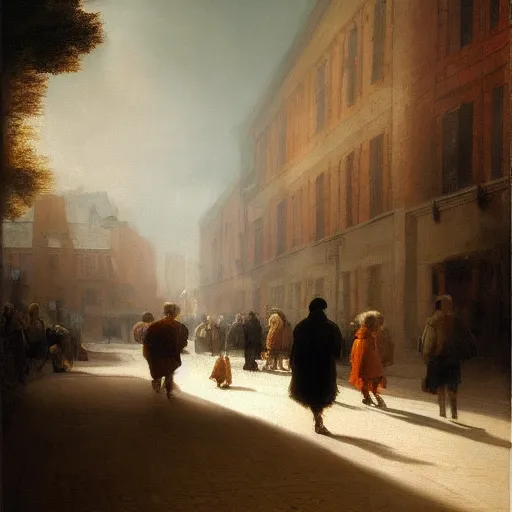 high quality high detail painting by rembrandt, people | Stable ...